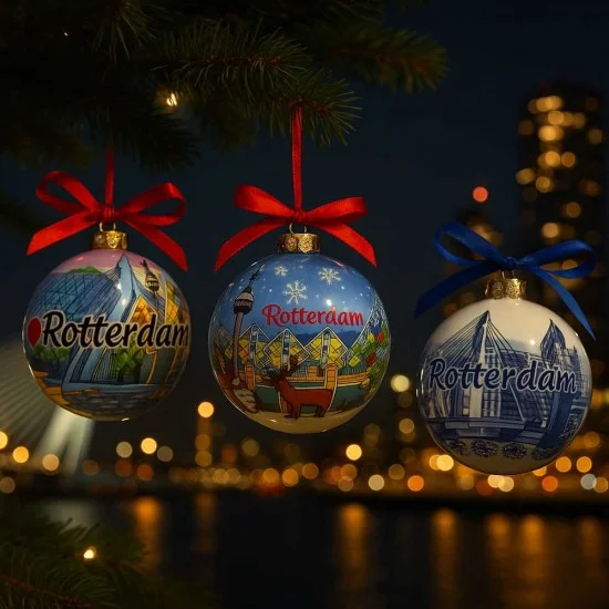 Andere Geschenke : Weihnachtskugel Rotterdam-Symbole Tulpen farbiger ...